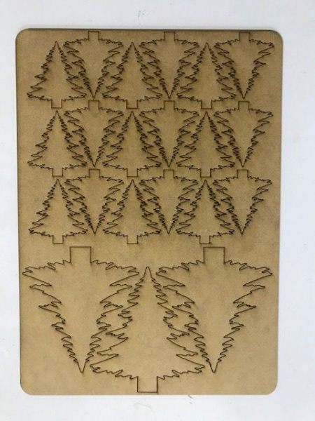 Trees A4 Lasercut Embellishment Sheet - Dreamees