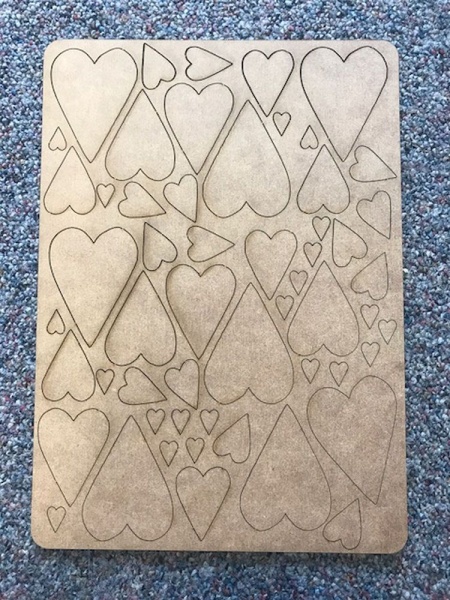 Hearts A4 Lasercut Embellishment Sheet - Dreamees