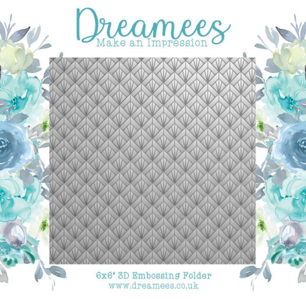 Make an Impression: 3D Damask 6x6 Embossing Folder - Dreamees