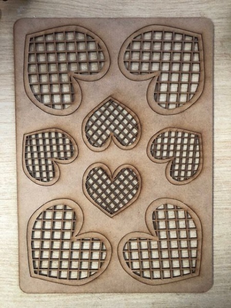 Hearts A4 Lasercut Embellishment Sheet - Dreamees