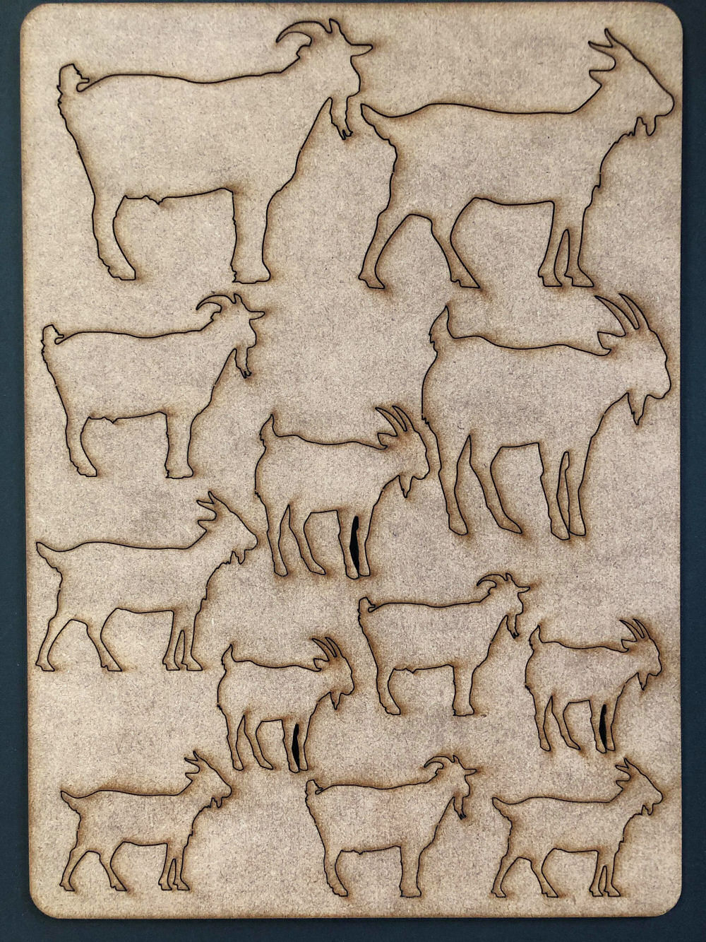 Goats A4 Lasercut Embellishment Sheet - Dreamees