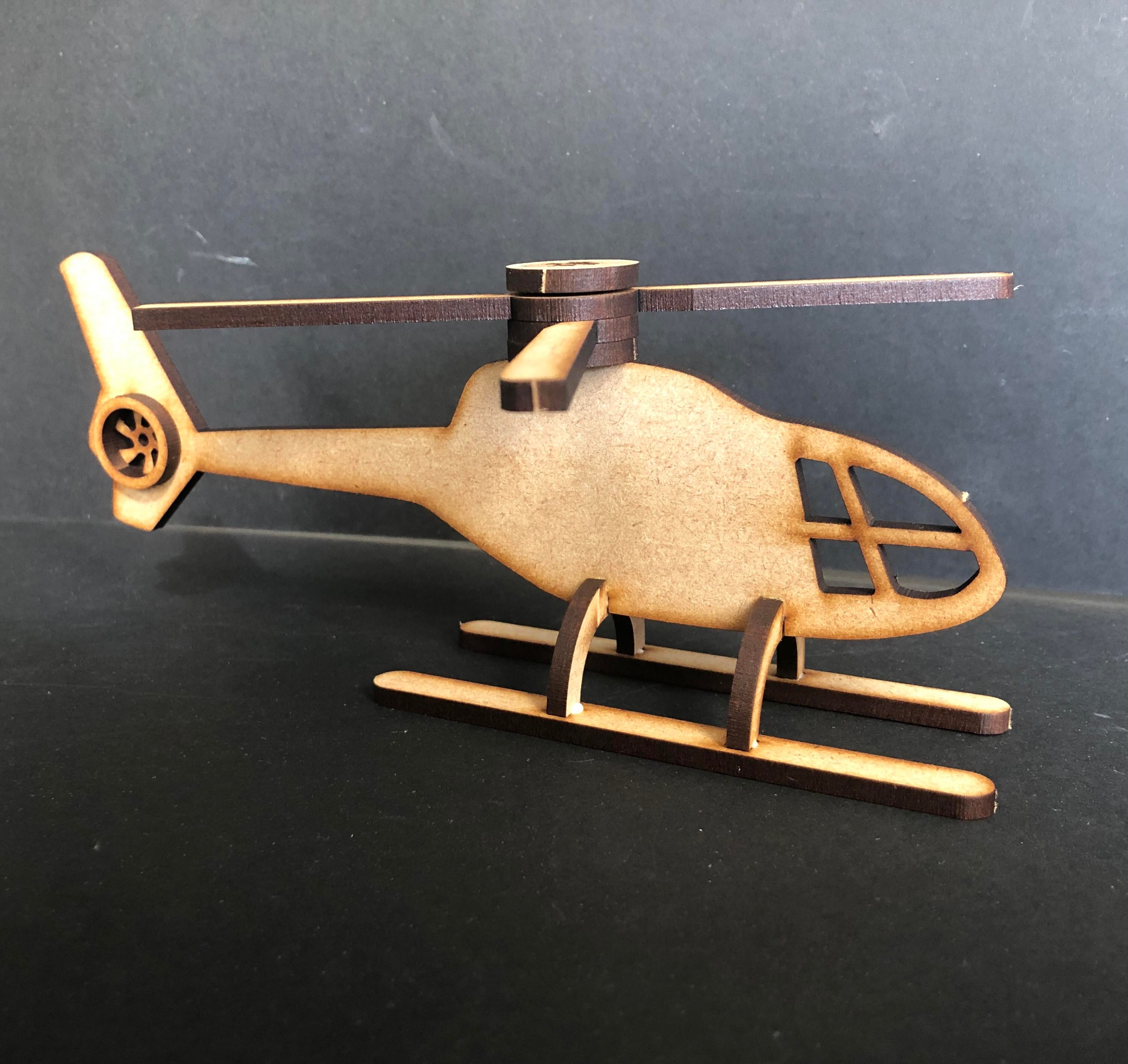 3D Helicopter MDF Kit - Dreamees