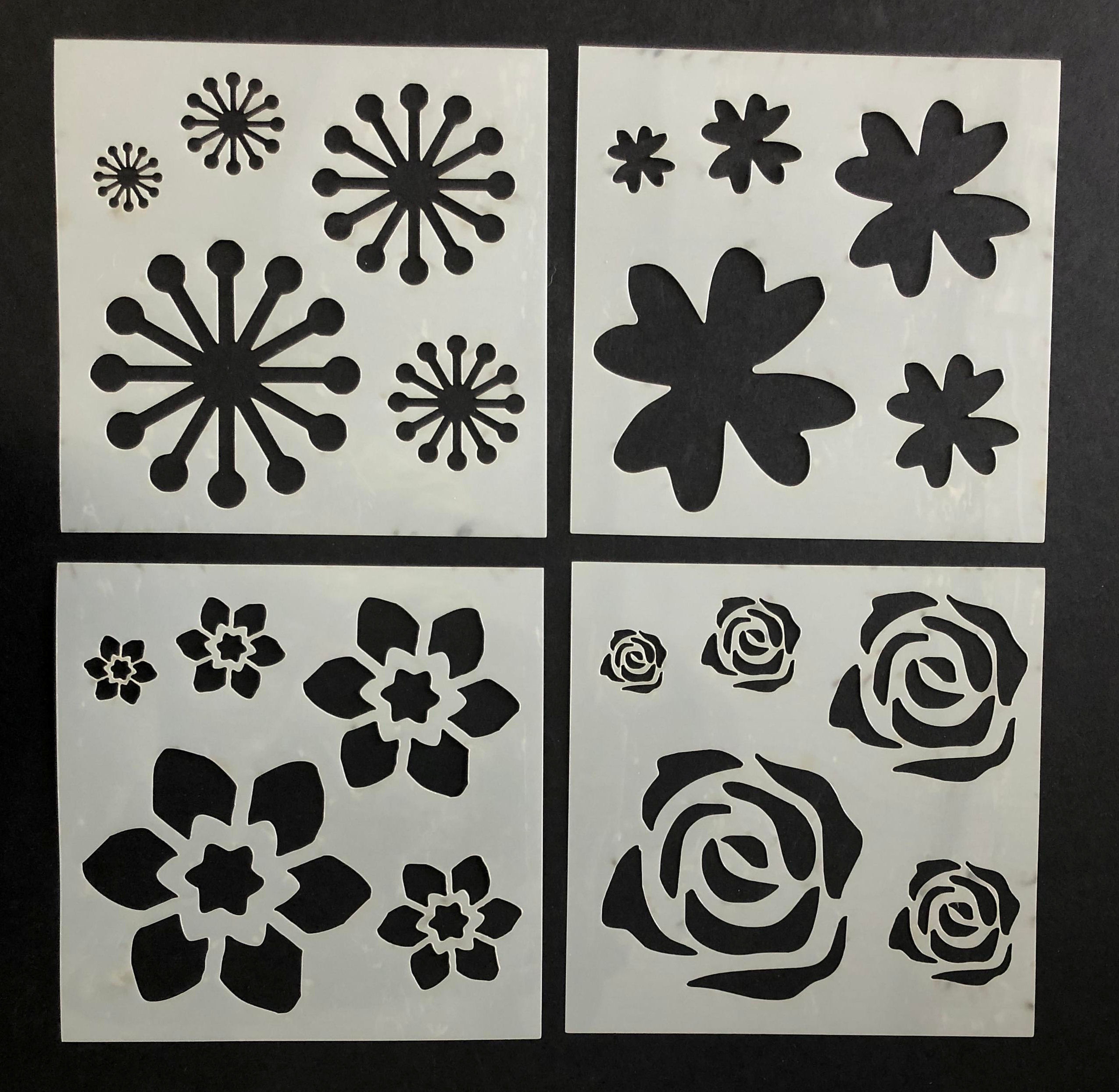 Flower Shapes Stencil Collection (Set 8) - Dreamees