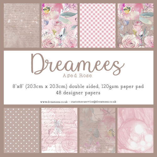Aged Rose 8x8 Paper Pad - Dreamees