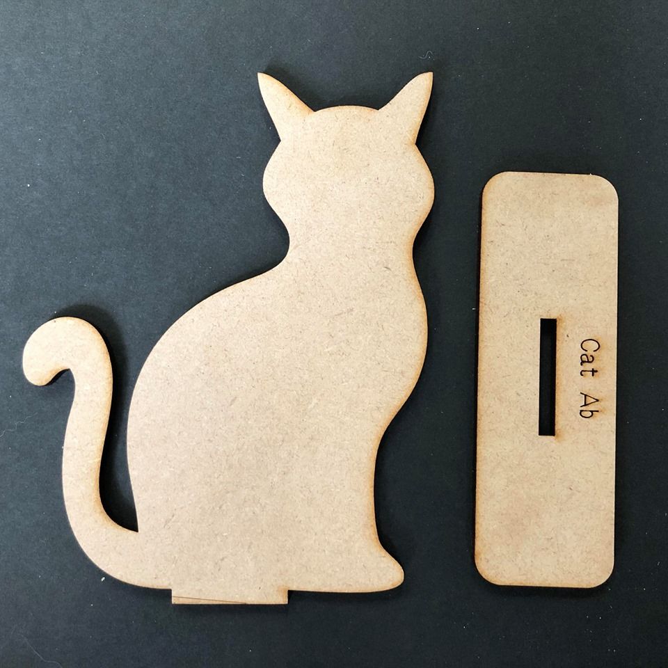 Cat Shaped Artboard MDF - Dreamees