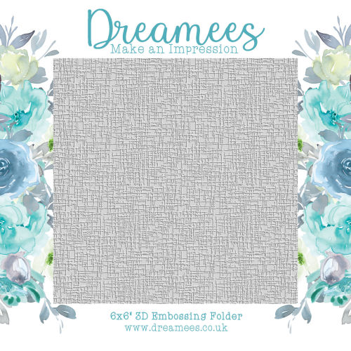 Make an Impression: 3D Linen 6x6 Embossing Folder - Dreamees