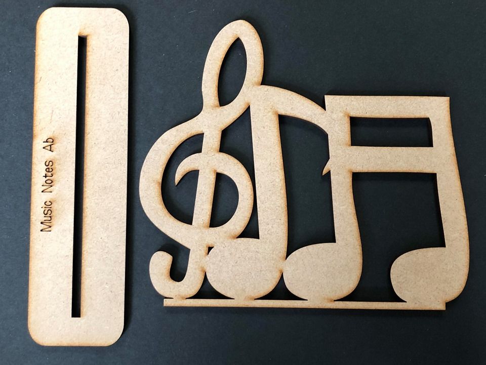 Music Notes Shaped Artboard MDF - Dreamees