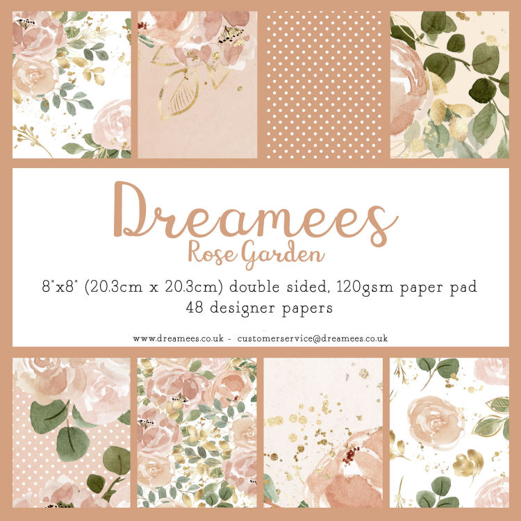 Rose Garden 8x8 Paper Pad - Dreamees