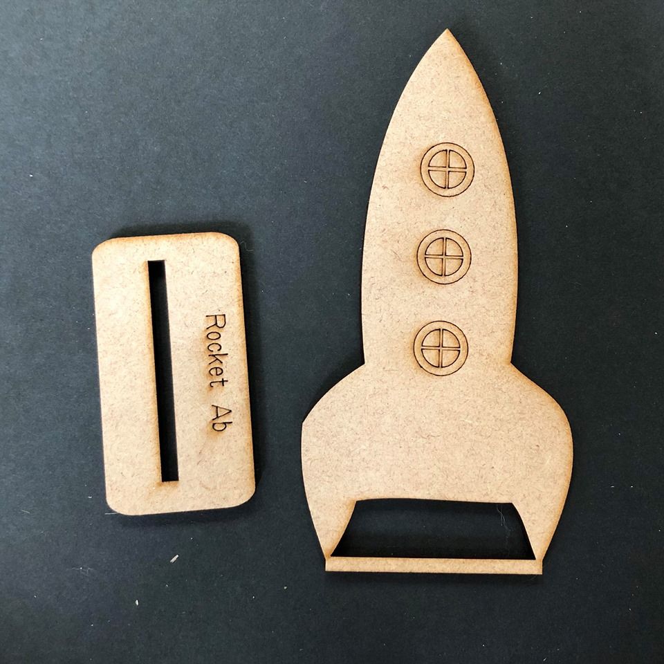 Rocket Shaped Artboard MDF - Dreamees