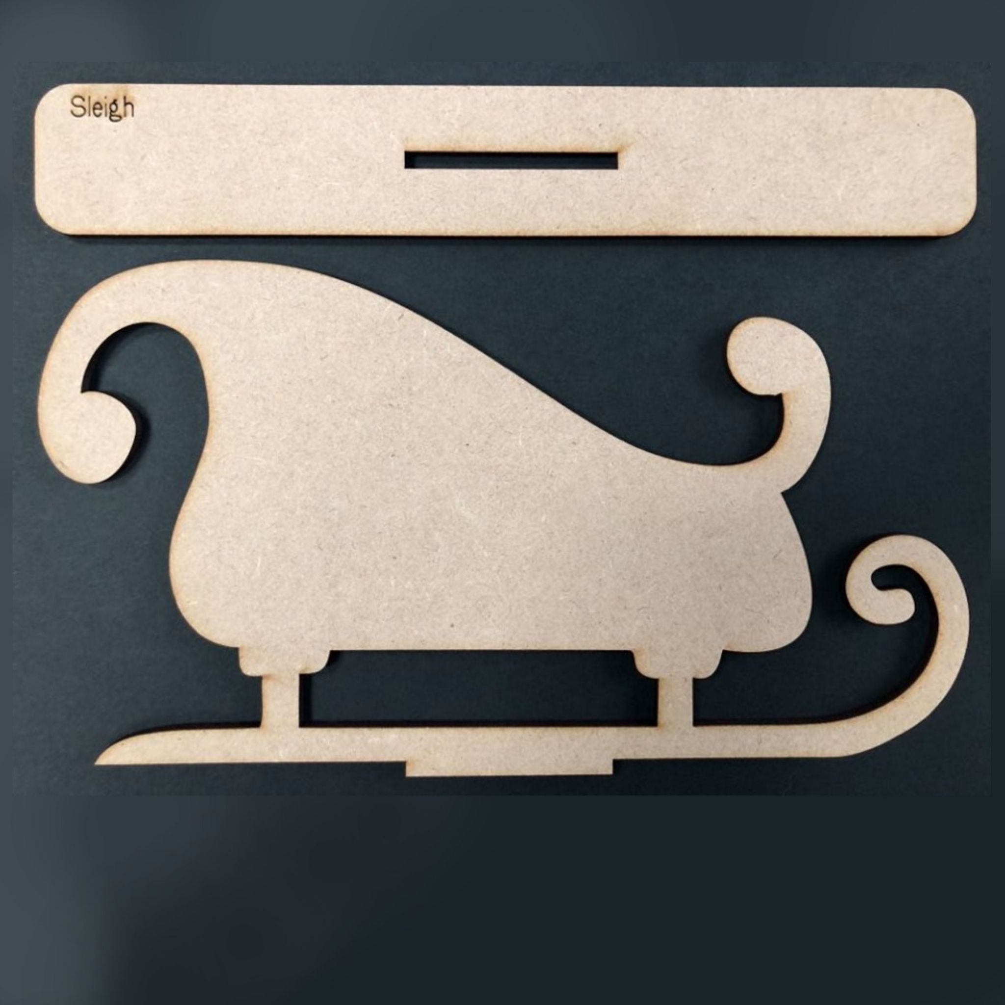 Sleigh Shaped Artboard MDF - Dreamees