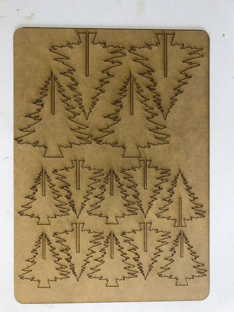 Slot Trees A4 Lasercut Embellishment Sheet - Dreamees