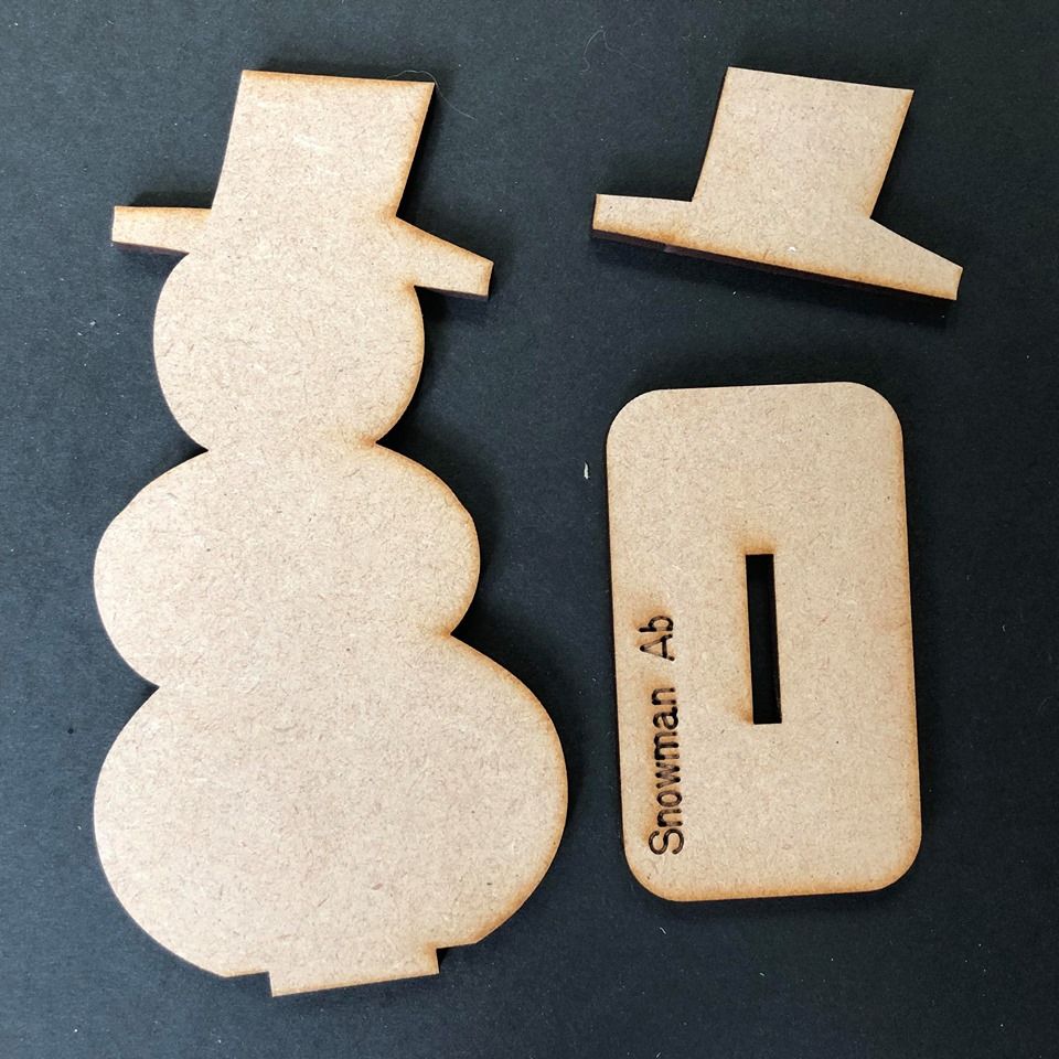 Snowman Shaped Artboard MDF - Dreamees