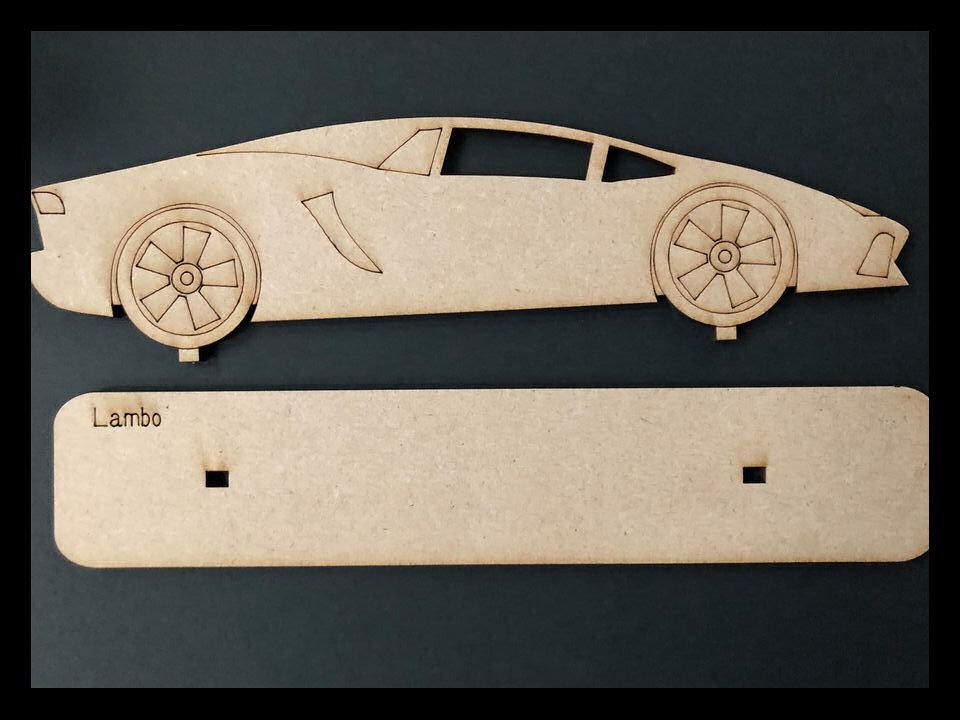 Lambo Style Car Shaped Artboard MDF - Dreamees
