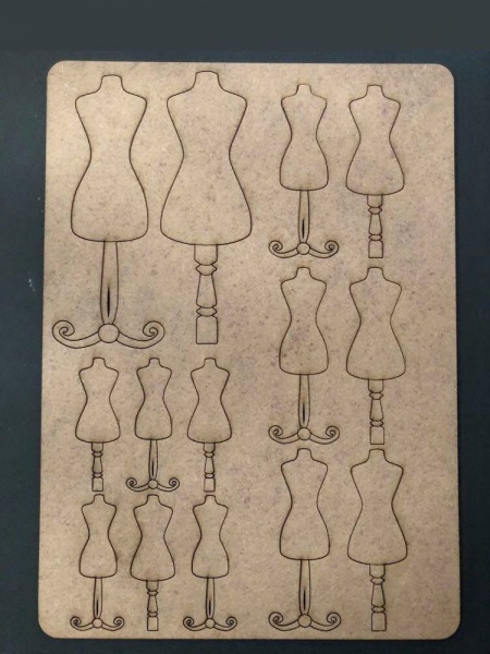 Mannequins A4 Lasercut Embellishment Sheet - Dreamees
